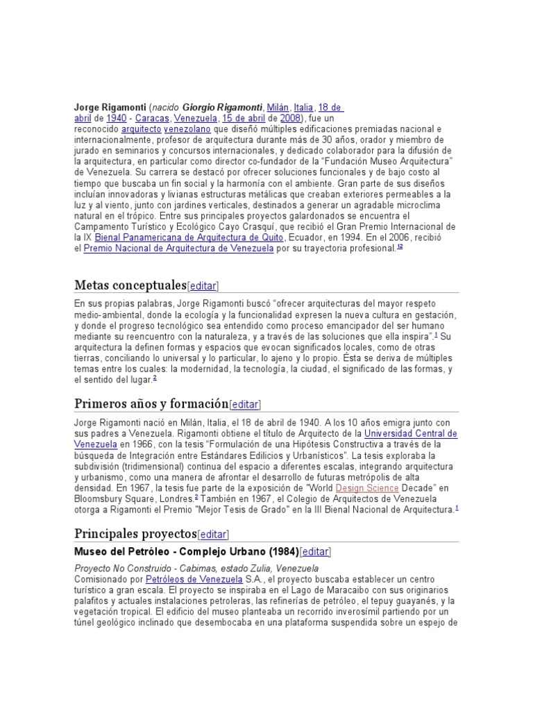 Jorge Rigamonti | PDF | Venezuela | Petróleo