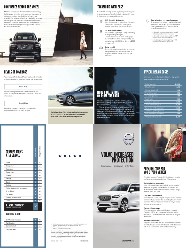 Volvo Increased Protection - Mechanical Breakdown Protection | PDF ...