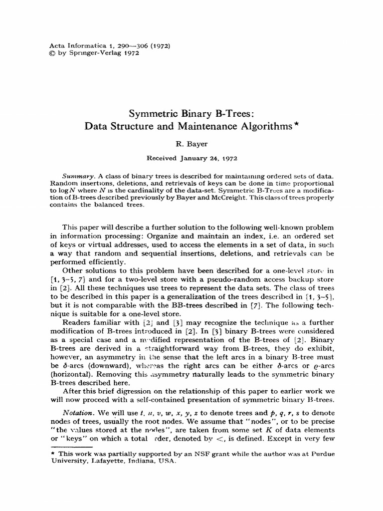 Symmetric Binary B-Trees | PDF | Mathematical Logic | Theoretical ...