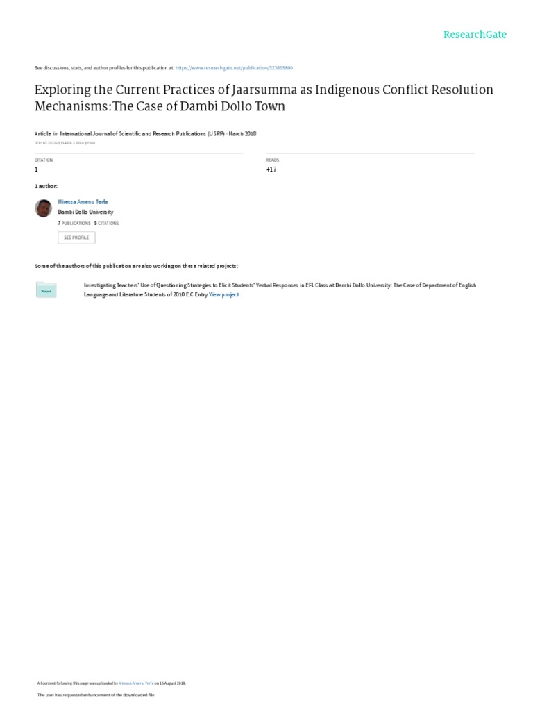 Exploring The Current Practices of Jaarsumma As in | PDF | Conflict Resolution | Focus Group