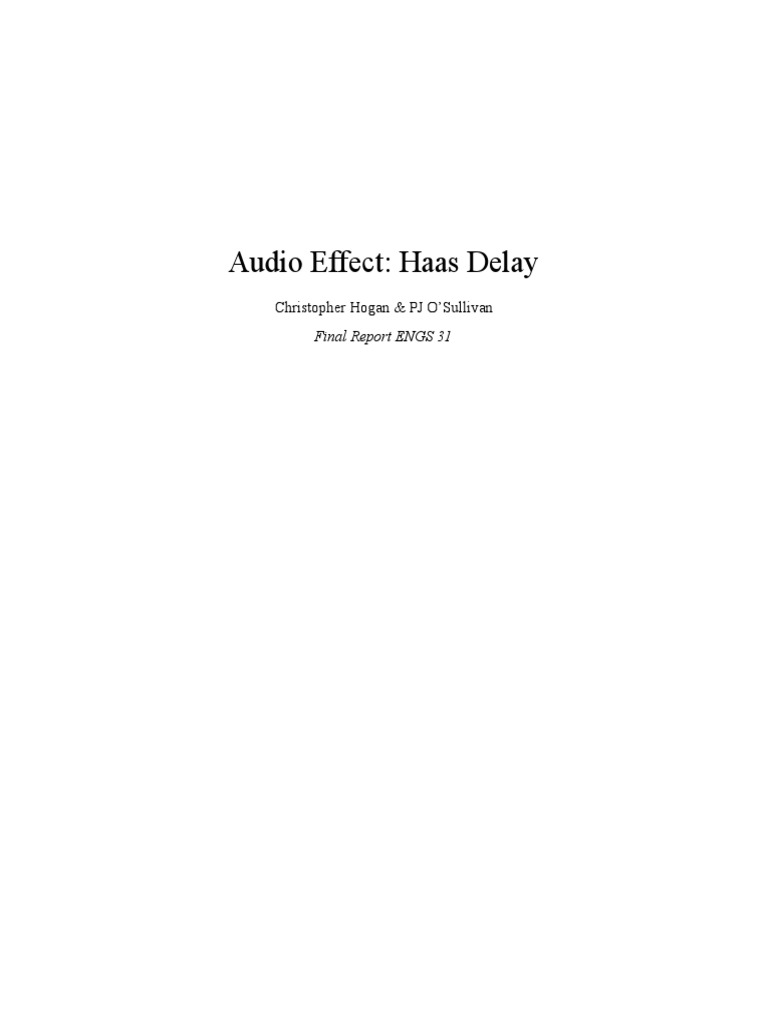 O'Sullivan Hogan Final Report | PDF | Analog To Digital Converter ...