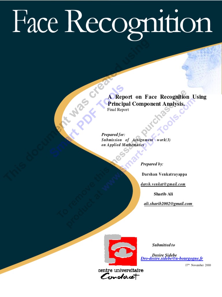 Pca Face Recognition Report Principal Component Analysis