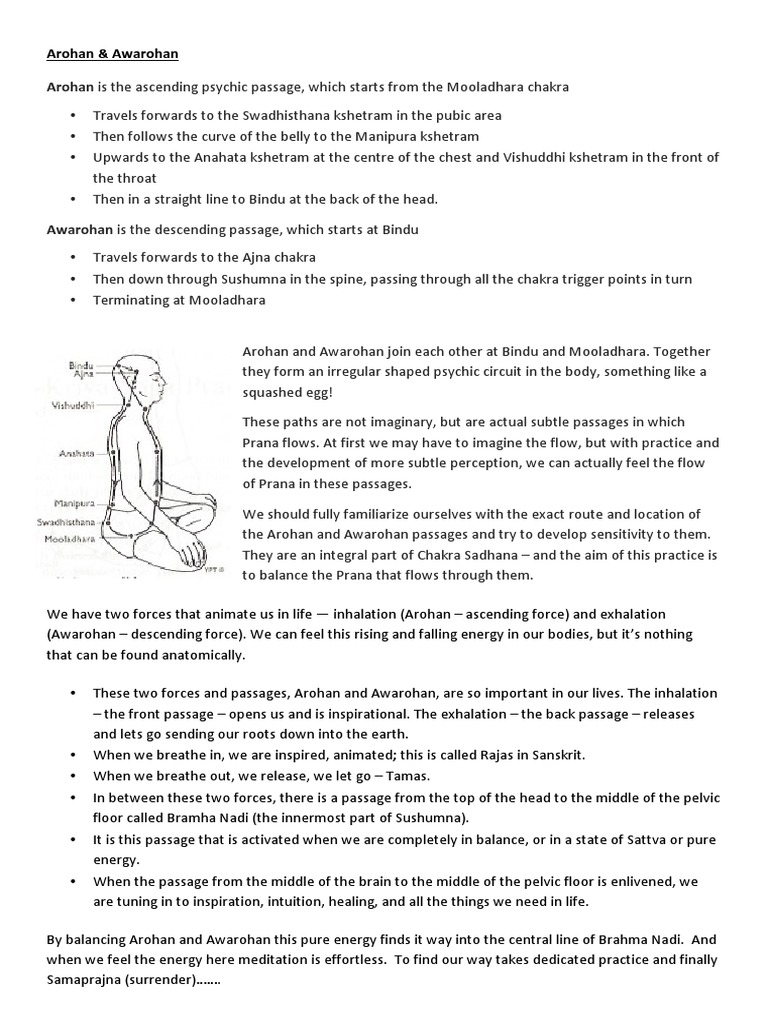 Arohan & Awarohan PDF | PDF | Chakra | Prana