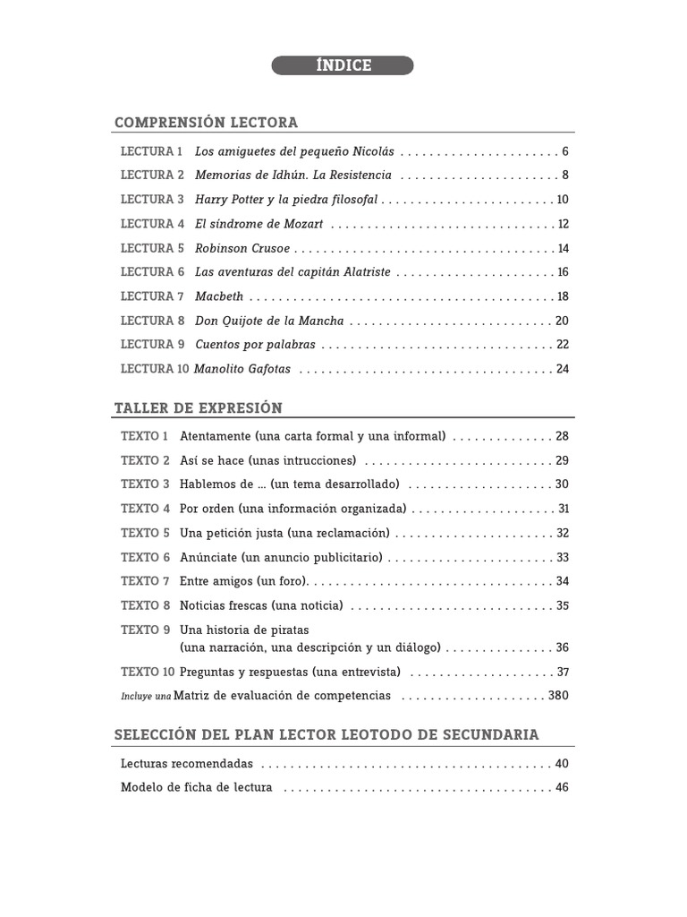 Comprensión Lectora | PDF | Evaluación | Libros