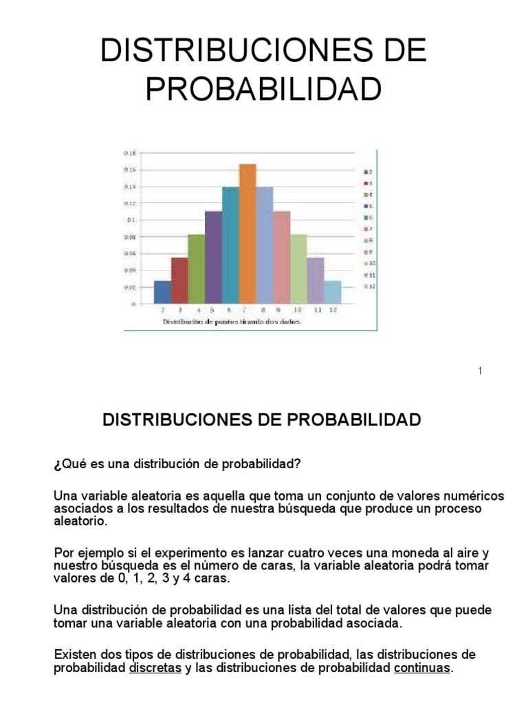 Distribuciones de Probabilidad | PDF | Distribución de probabilidad | Variable aleatoria