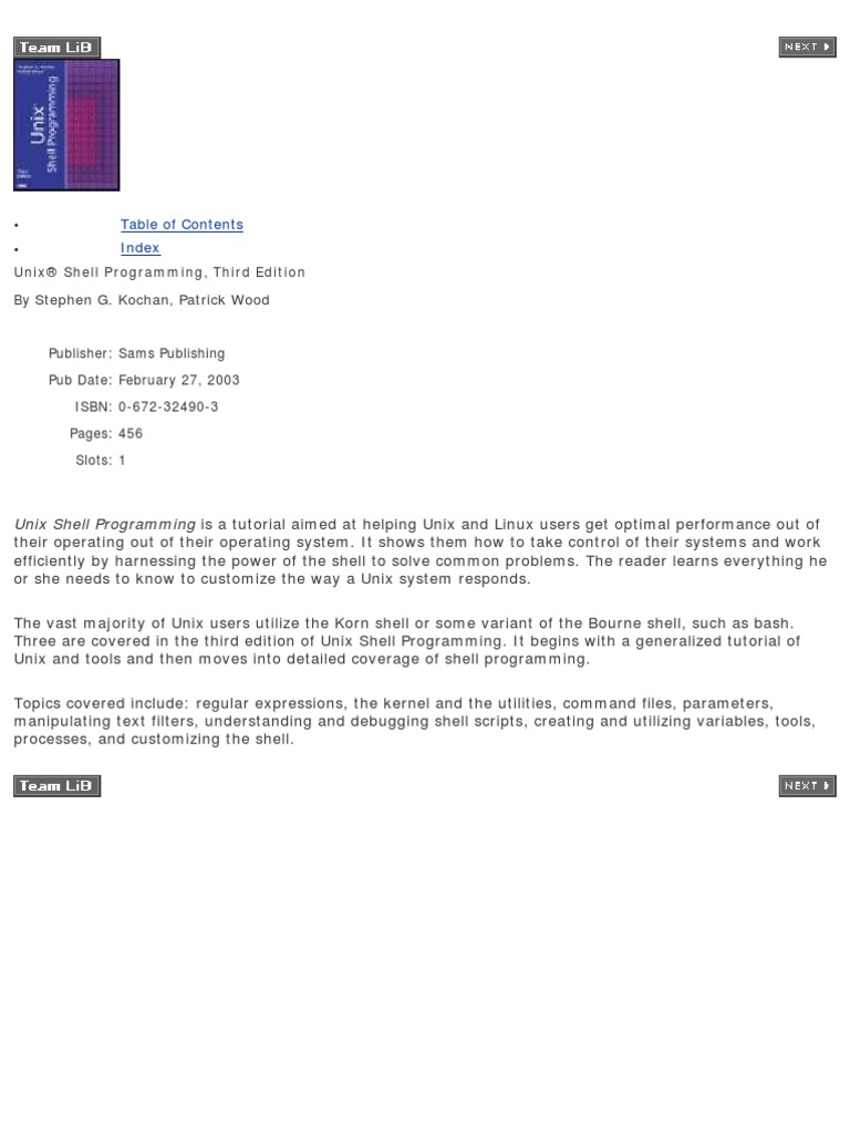 Unix Shell Programming 3rd Ed Sams Pdf Computer File Directory Computing