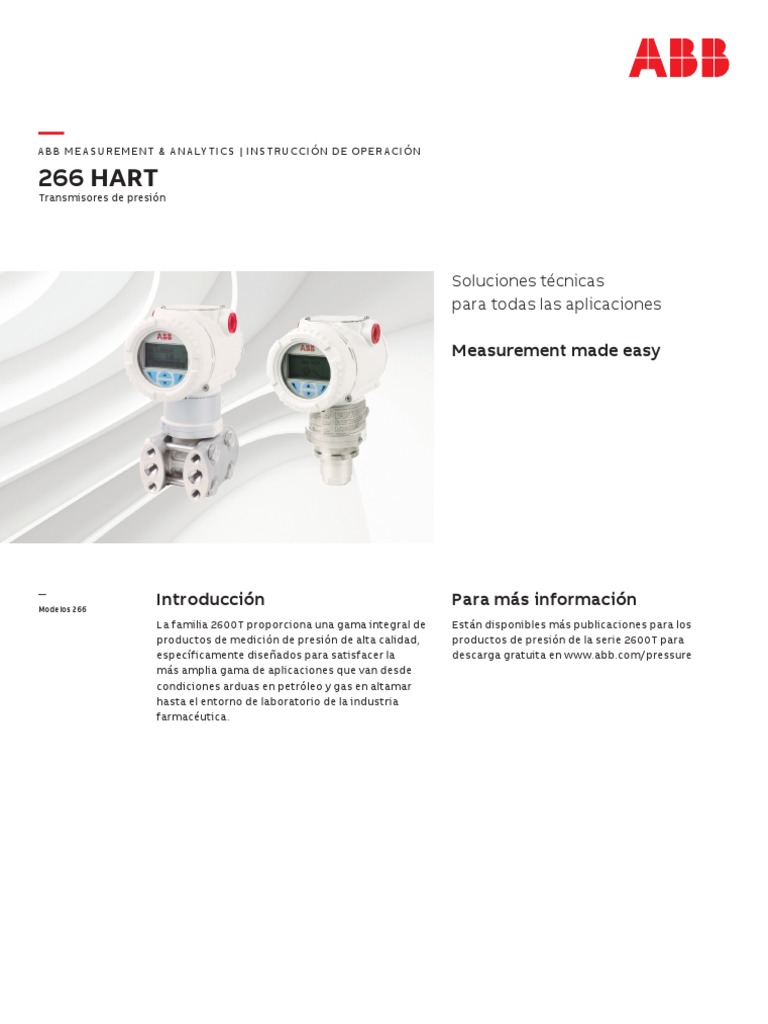 Abb 266 Hart Pressure Transmitter PIT | PDF | Informática | Science