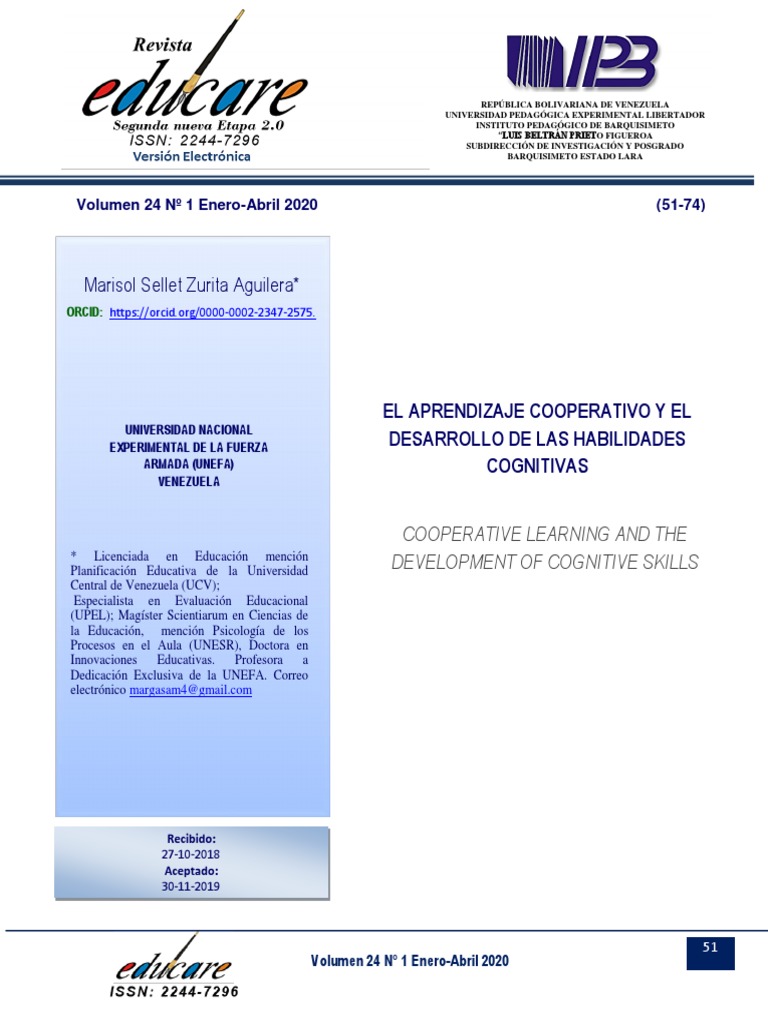 El Aprendizaje Cooperativo y El Desarrollo de Las Habilidades ...