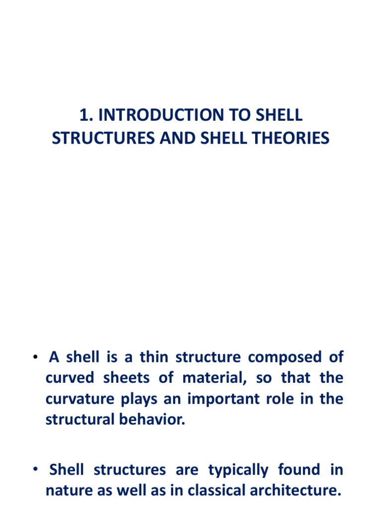 Introduction To Shell Structures and Shell Theories | PDF