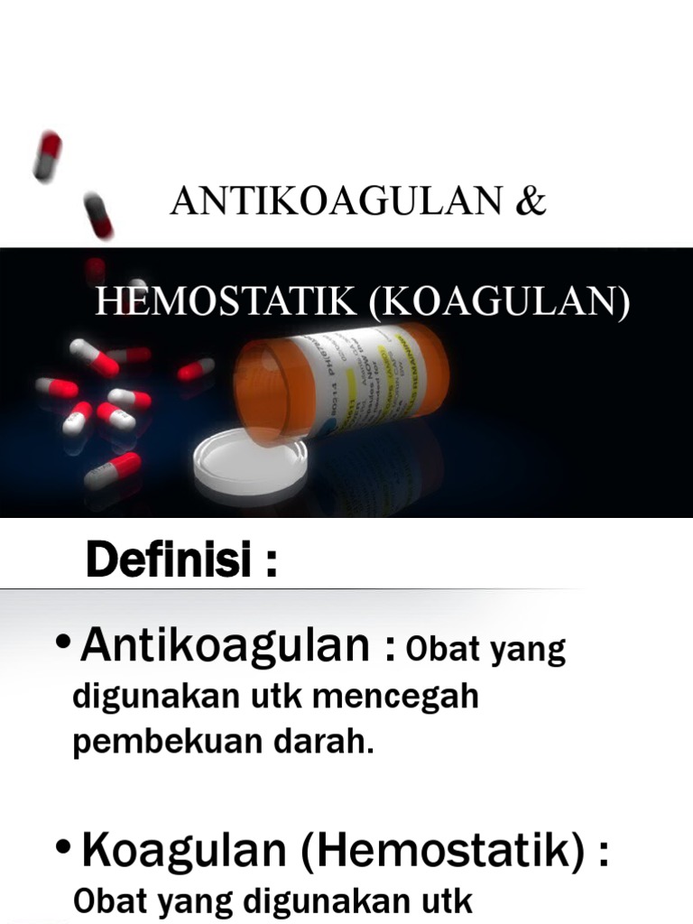 Farmakologi Koagulan Dan Antikoagulan. PPT - Staff Farmakologi FK Unair ...