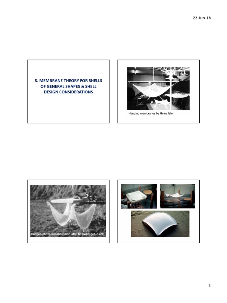 Membrane Theory For Shells of General Shapes & Shell Design ...