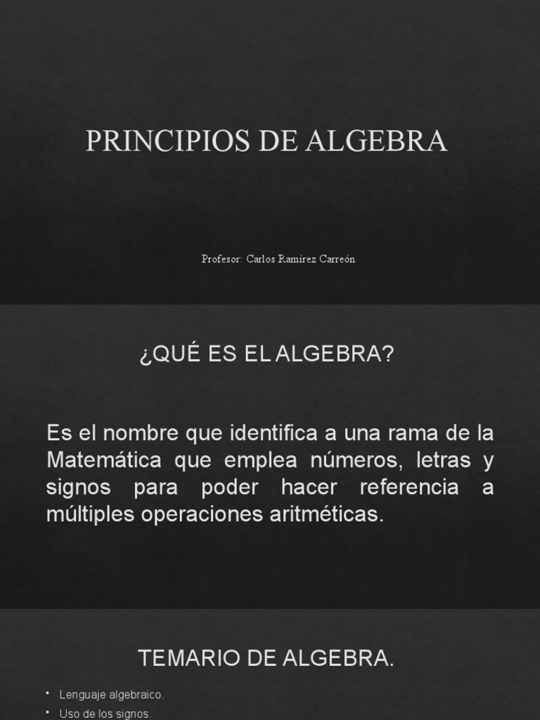 Principios de Algebra | PDF