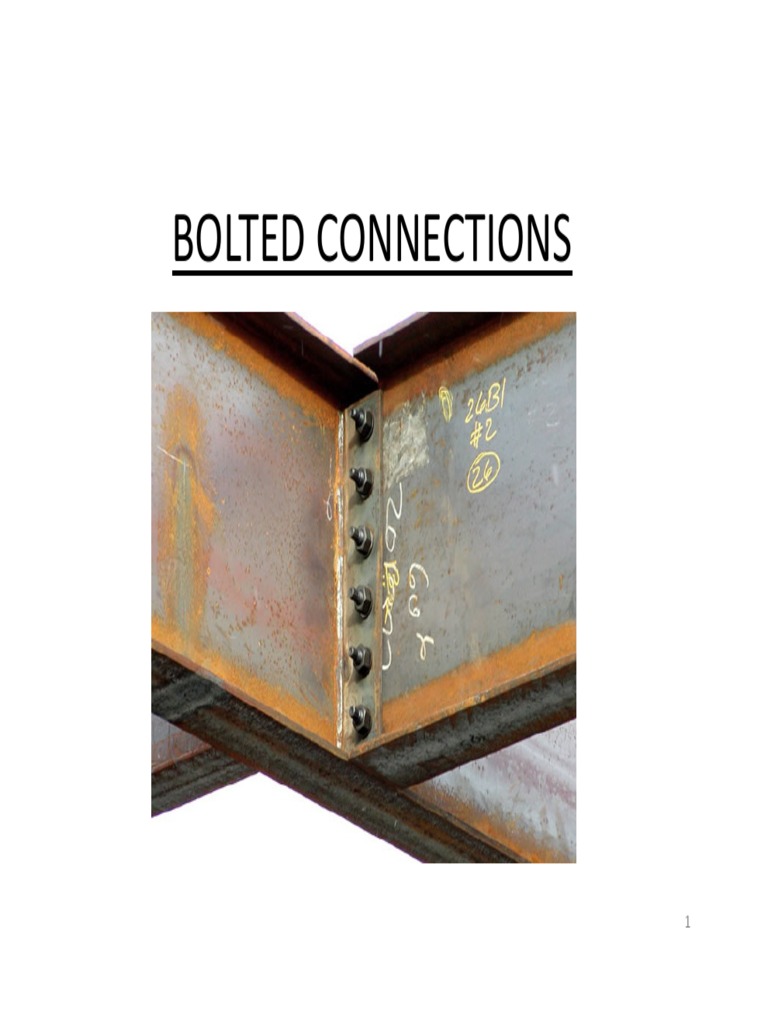 Bolted Connections | PDF | Screw | Beam (Structure)