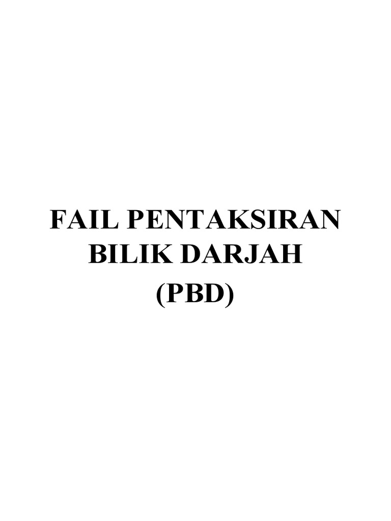 Fail Pentaksiran Bilik Darjah | PDF