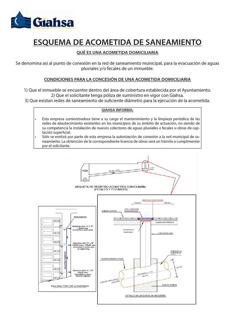 09 Esquema Acometida Saneam PDF | PDF