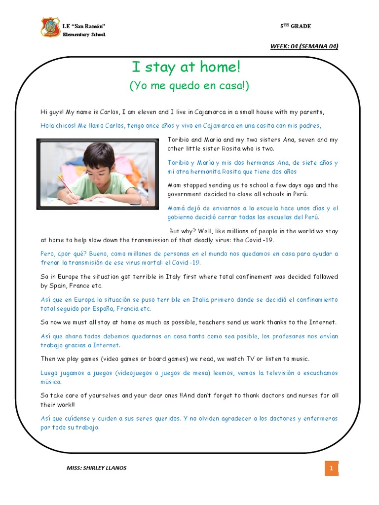 I Stay at Home 4 Session | PDF