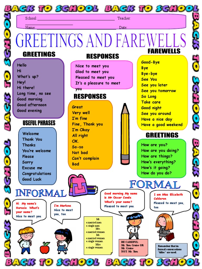 Greetings and Farewells | PDF