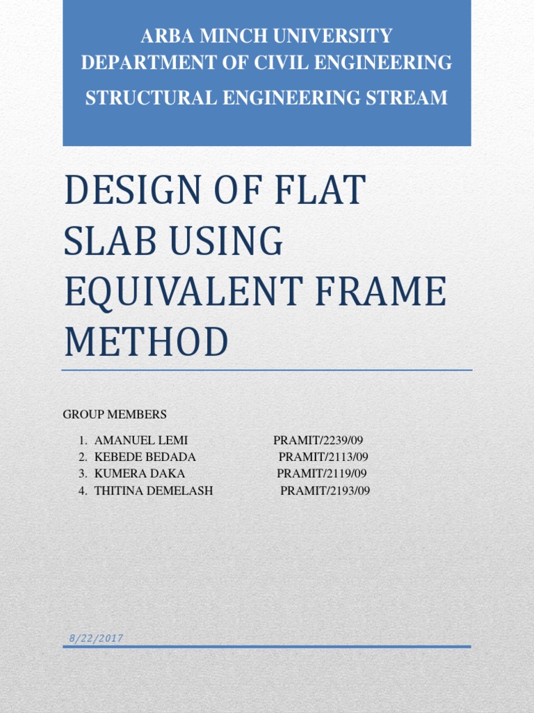 Design of Flat Slab Using Equivalent Frame Method | PDF | Beam ...