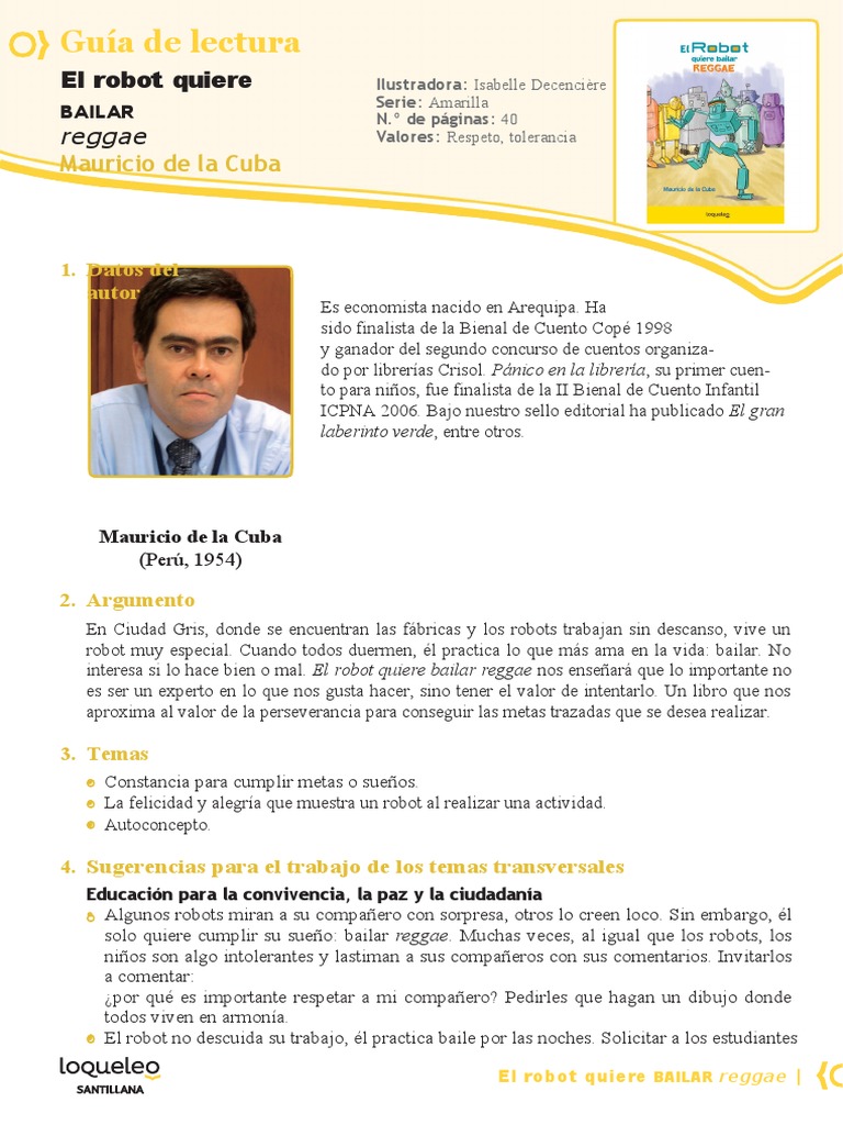 El Robot Quiere Bailar Reggae GL | PDF | Robot | Robótica