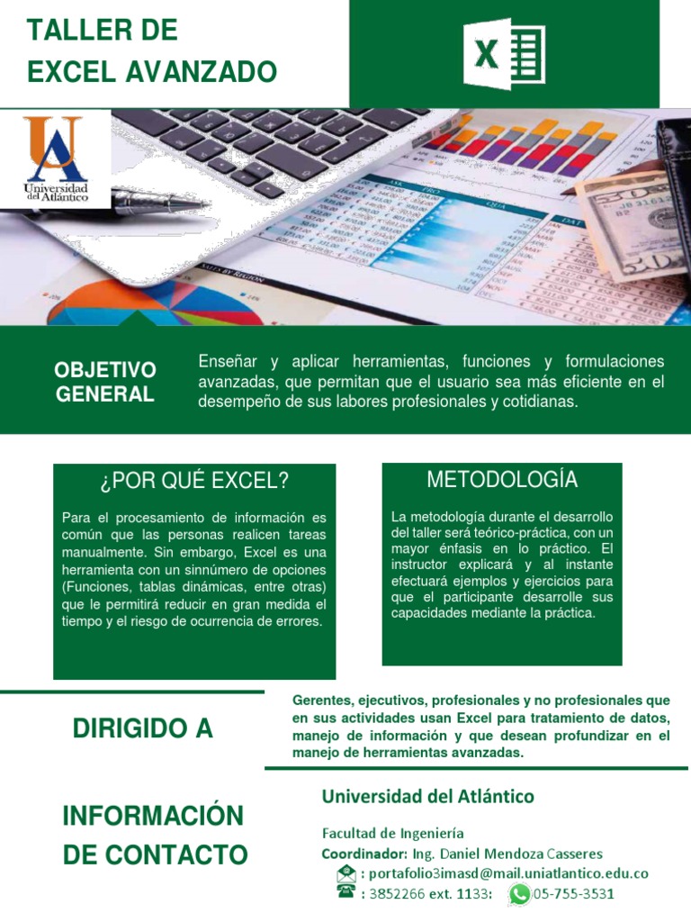 Flyer Excel Avanzado 2018 | PDF | Microsoft Excel | Informática