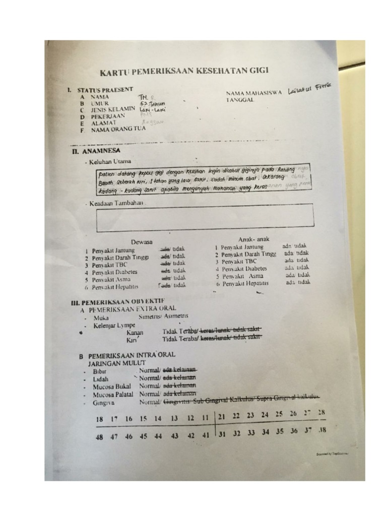 Kartu Status Pasien Od | PDF