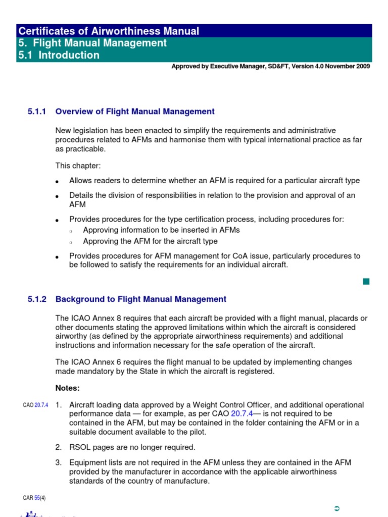 CASA Flight Manual Management | PDF | Industries | Aeronautics