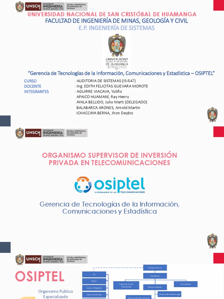 Osiptel Gtice | PDF | Tecnología de información y comunicaciones | Software
