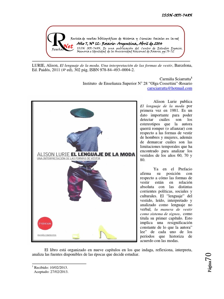 Alisson Lurie El Lenguaje de La Moda | PDF | Moda | Ropa