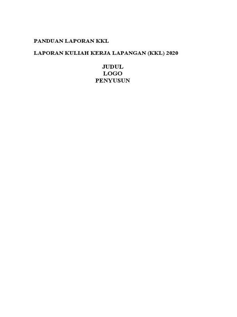 Contoh Laporan KKL | PDF