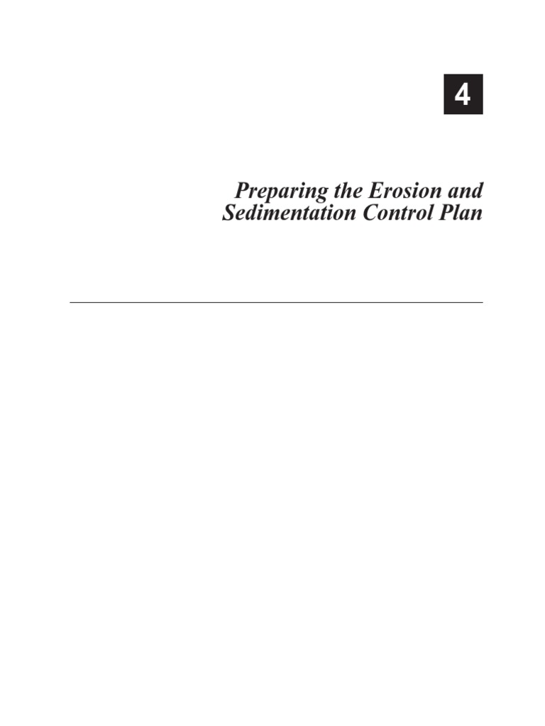Guidance on Developing a Comprehensive Erosion and Sedimentation ...
