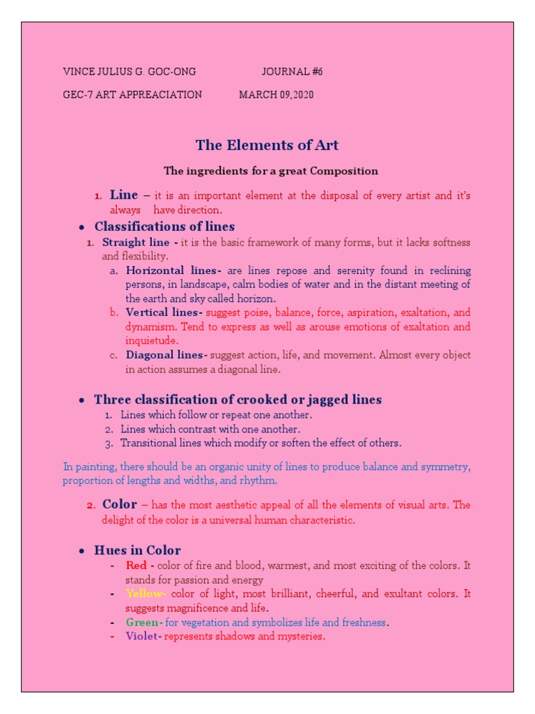 The Elements of Art | PDF | Color | Realism (Arts)