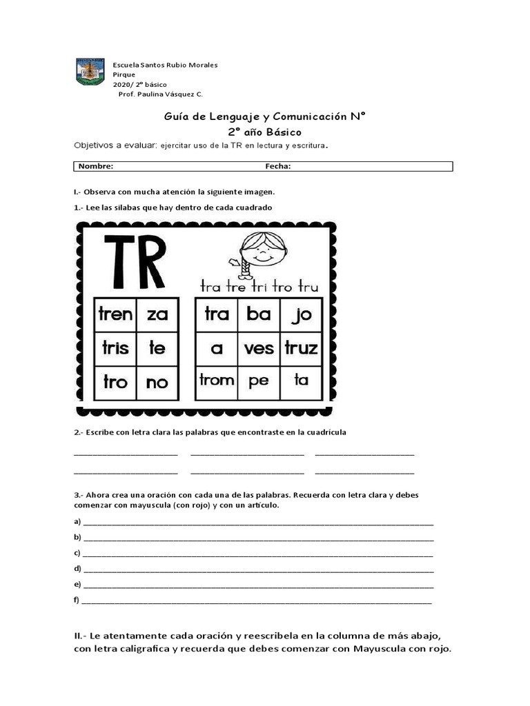 Grupo Consonántico TR | PDF | Artes del lenguaje y disciplina