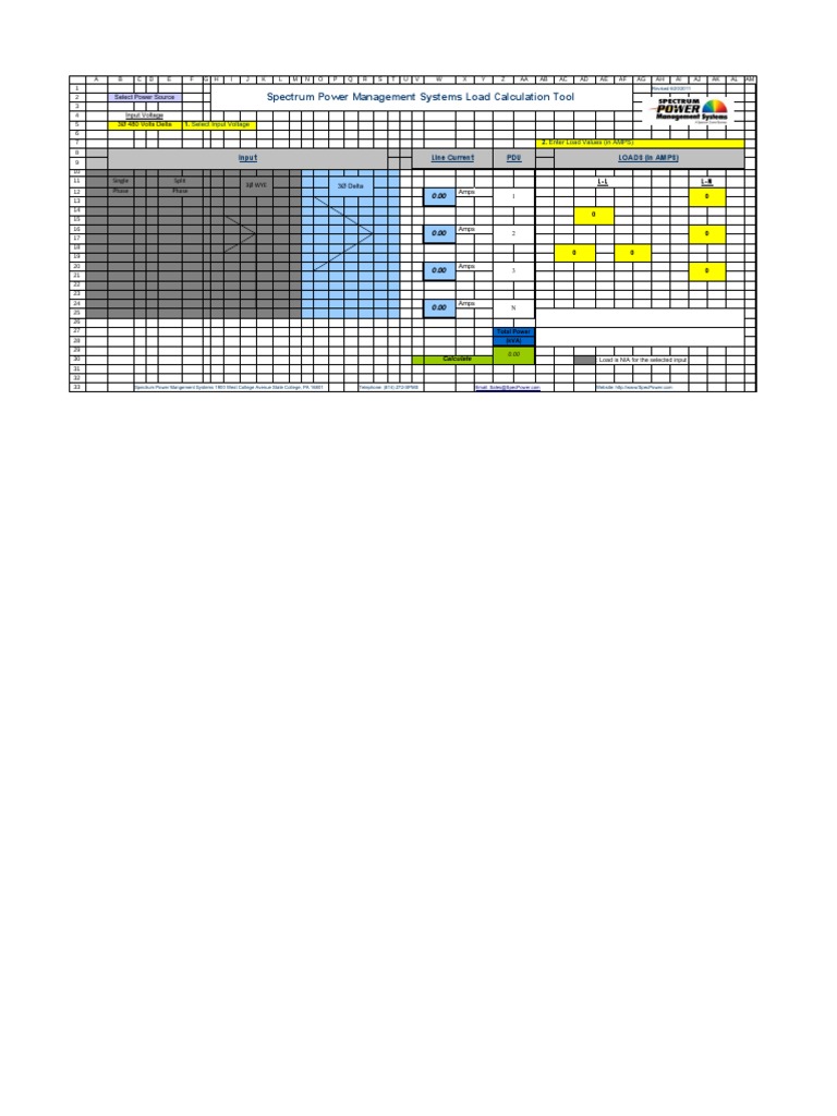 Three Phase Load Calculator | PDF | Electronic Engineering | Electrical ...
