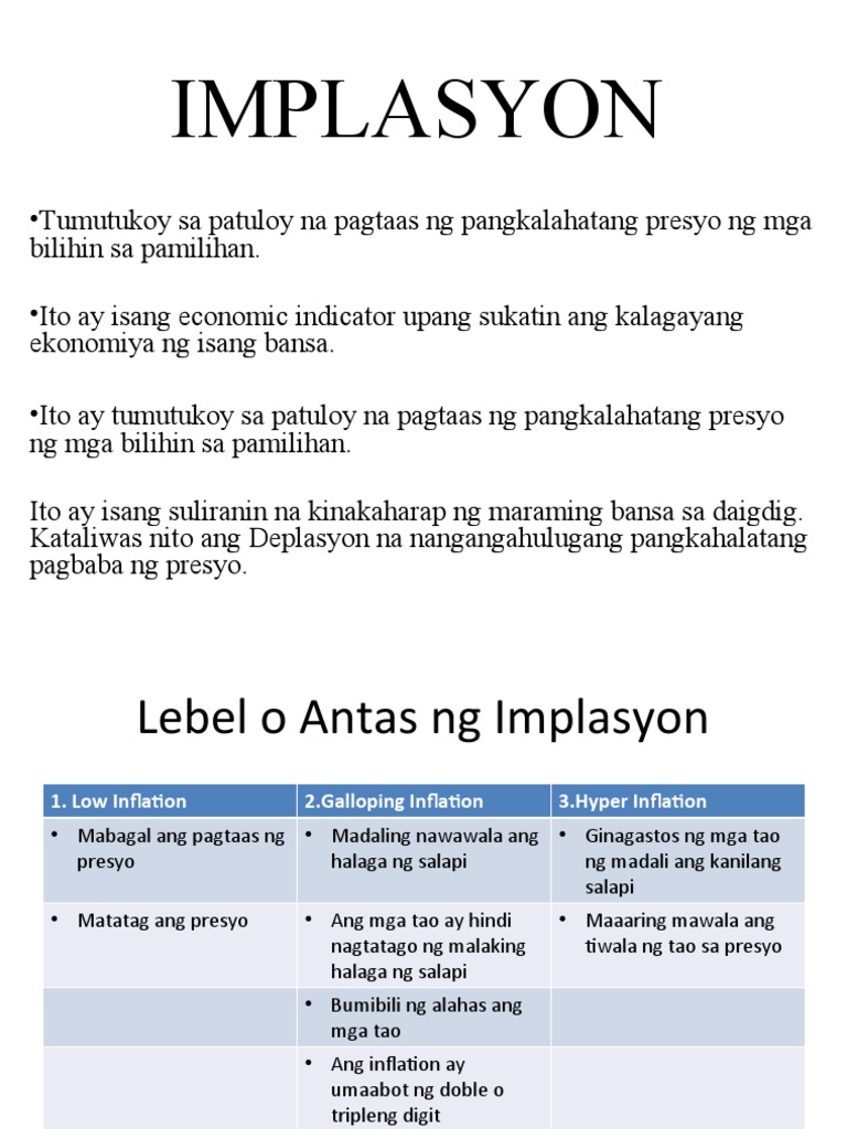 Implasyon | PDF