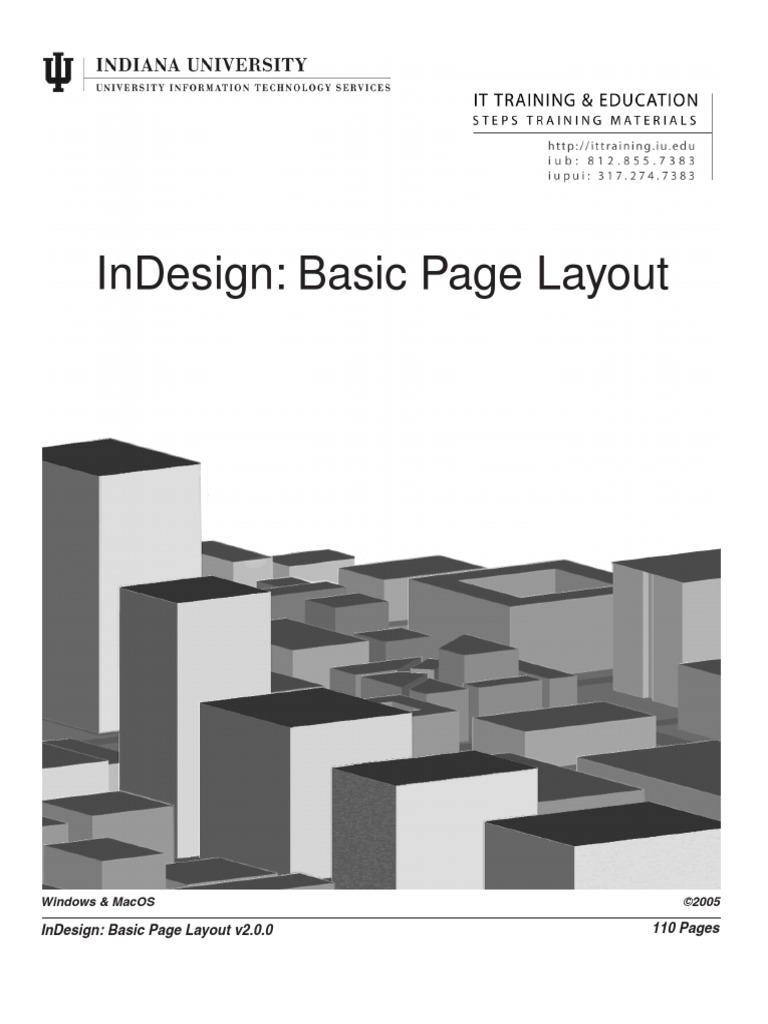 110 Pages Indesign: Basic Page Layout V2.0.0 | PDF | Adobe In Design ...