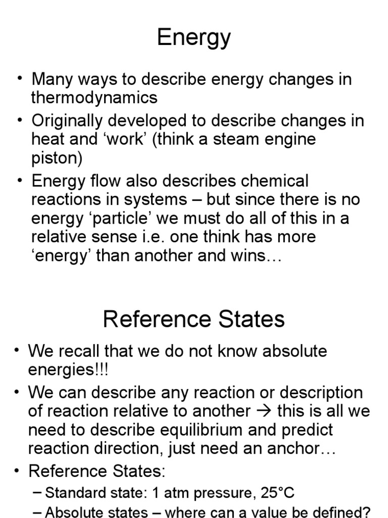Lecture 4 - Free Energy | PDF | Chemical Equilibrium | Heat