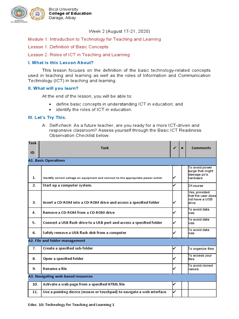 Week 2 Module 1 Lesson 1-2 Tech | PDF | Educational Technology | World Wide Web