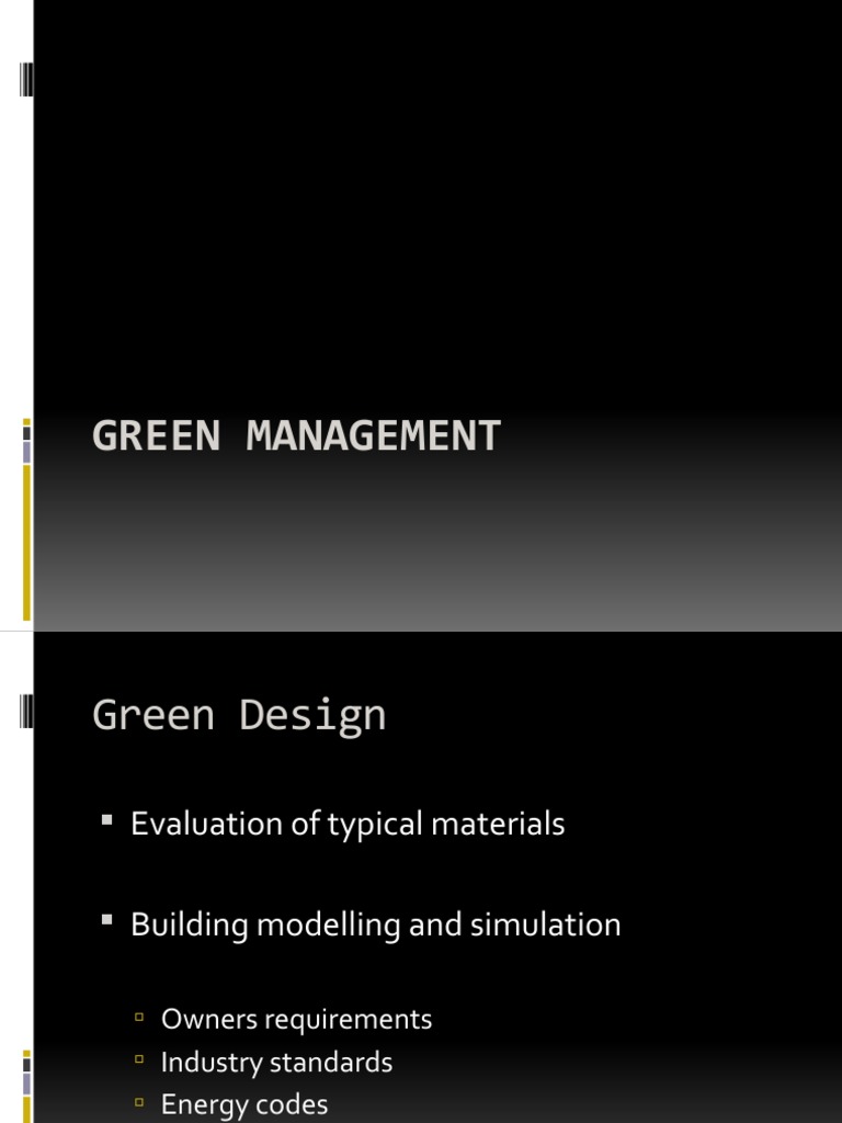 Green Management | PDF | Sustainable Design | Life Cycle Assessment