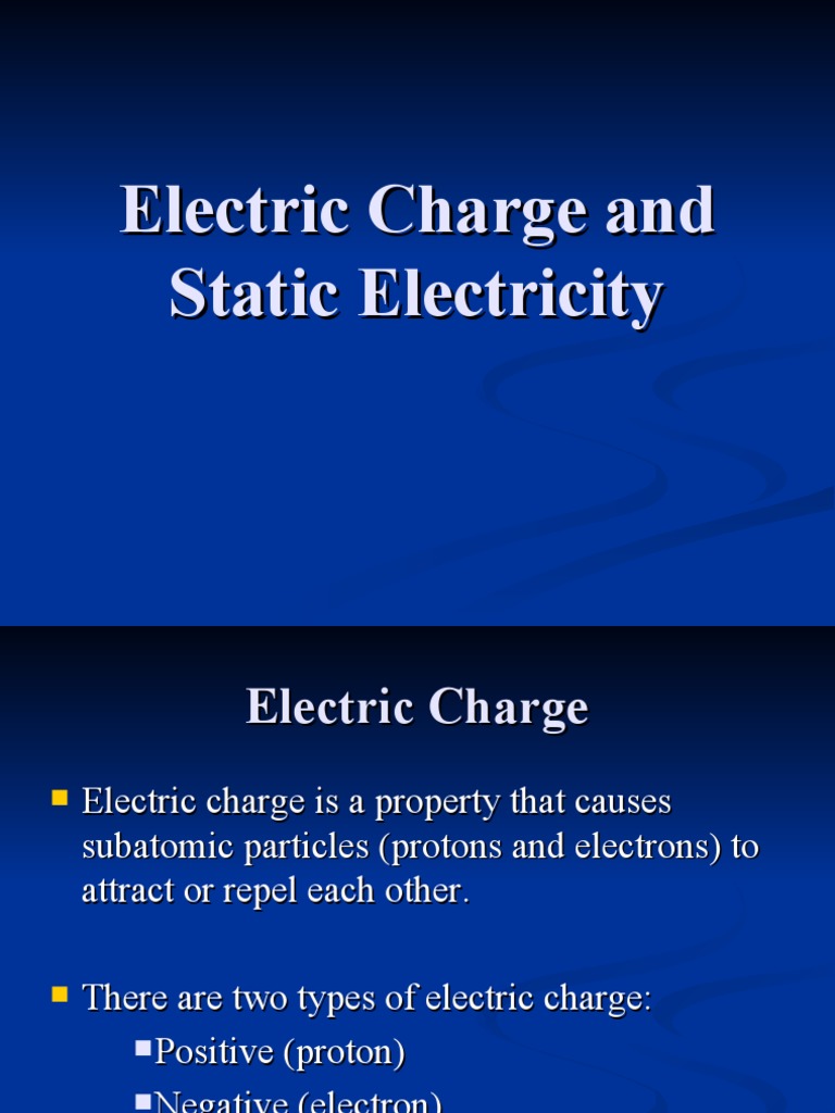 Electric Charge and Static Electricity | PDF | Electric Charge ...