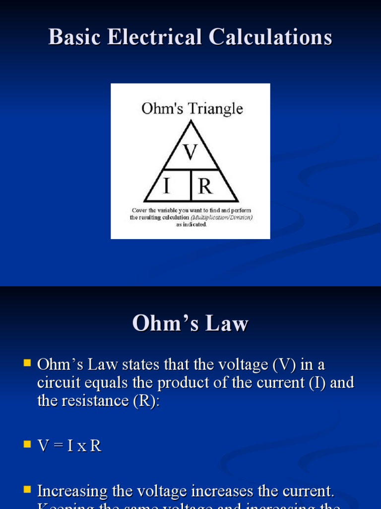 3basic Electrical Calculations | PDF