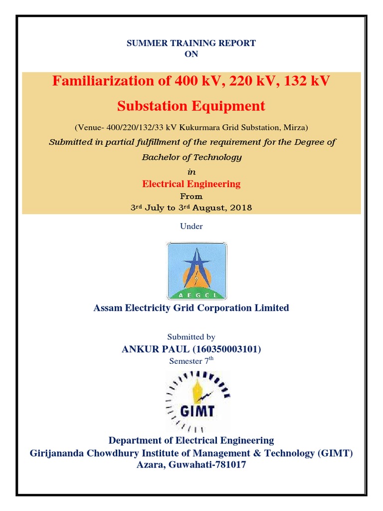 Substation Equipment Overview Report | PDF