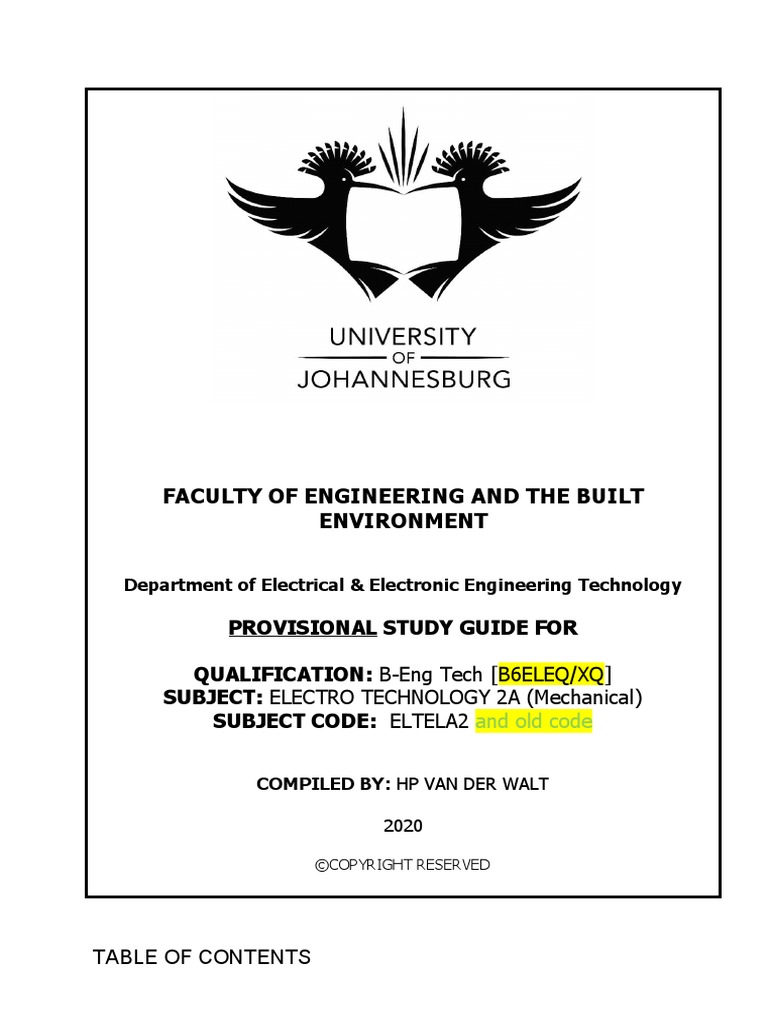 Ecsa New 2020 Eltela2 Updated Pdf Engineering Electric Motor
