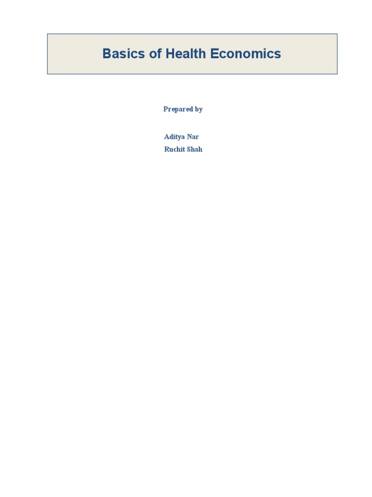 Health Economics: Key Concepts Explained | PDF | Health Economics ...