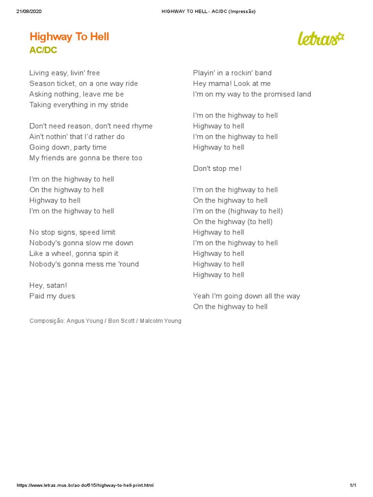 Highway To Hell PDF | PDF