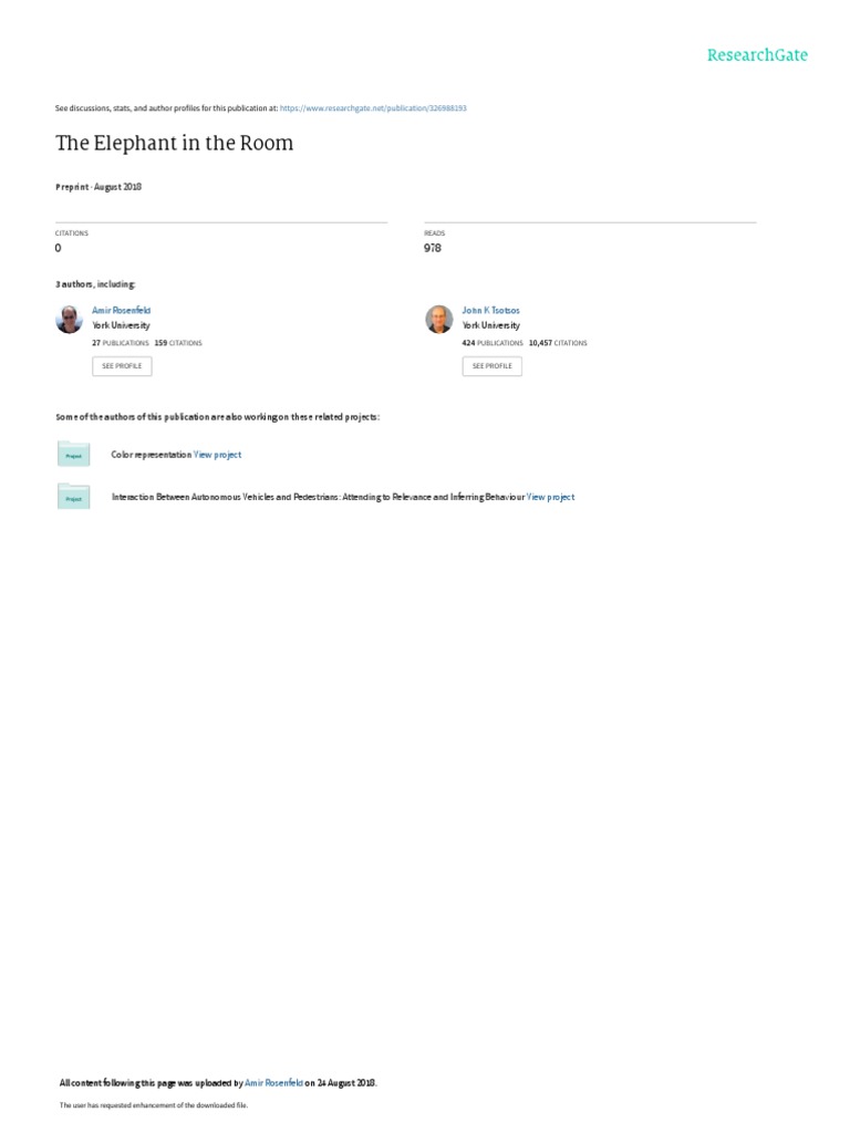 The Elephant in The Room | PDF | Cognitive Science | Cognition