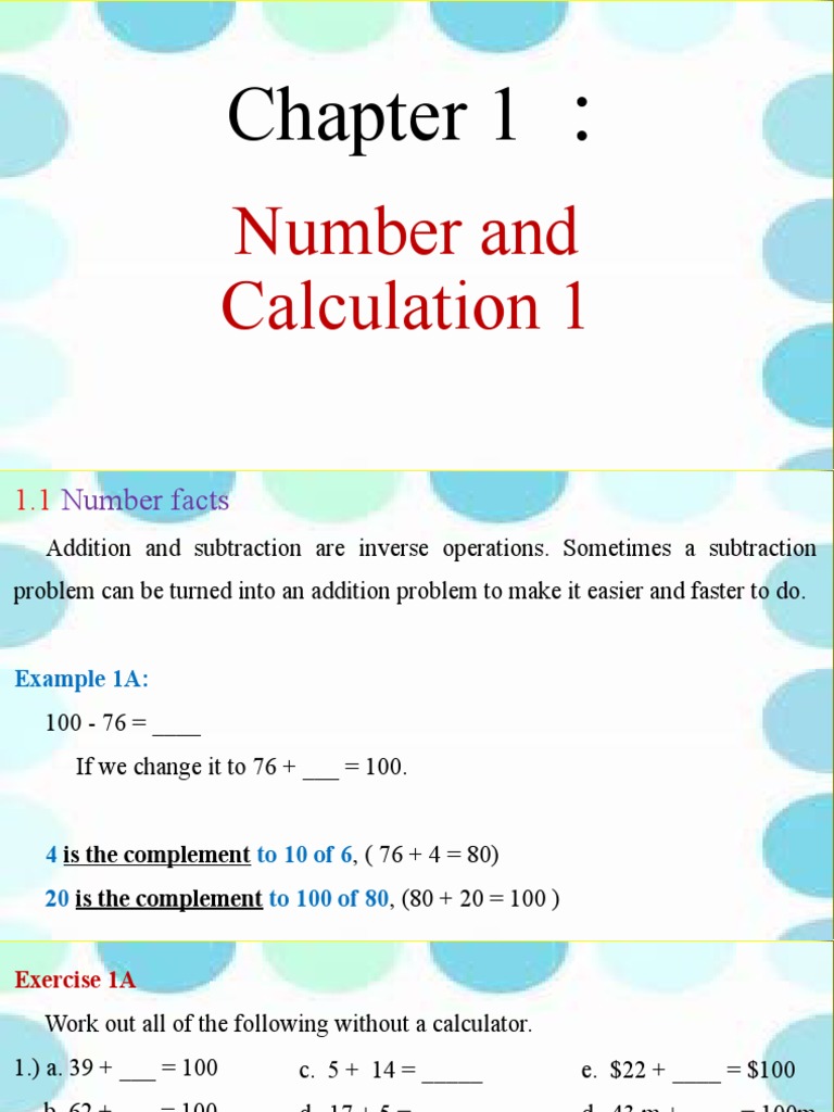 Form 6 Book1 Chapter 1 - Number and Calculation | PDF | Numbers ...