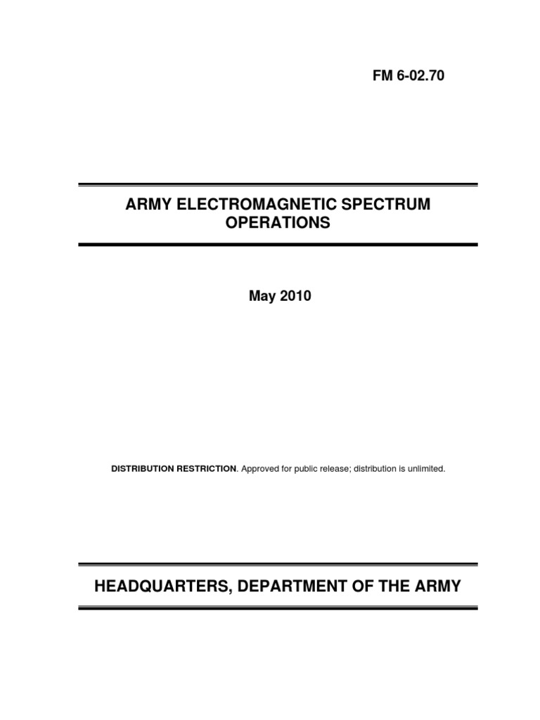 Army Electromagnetic Spectrum Operations | PDF | National ...