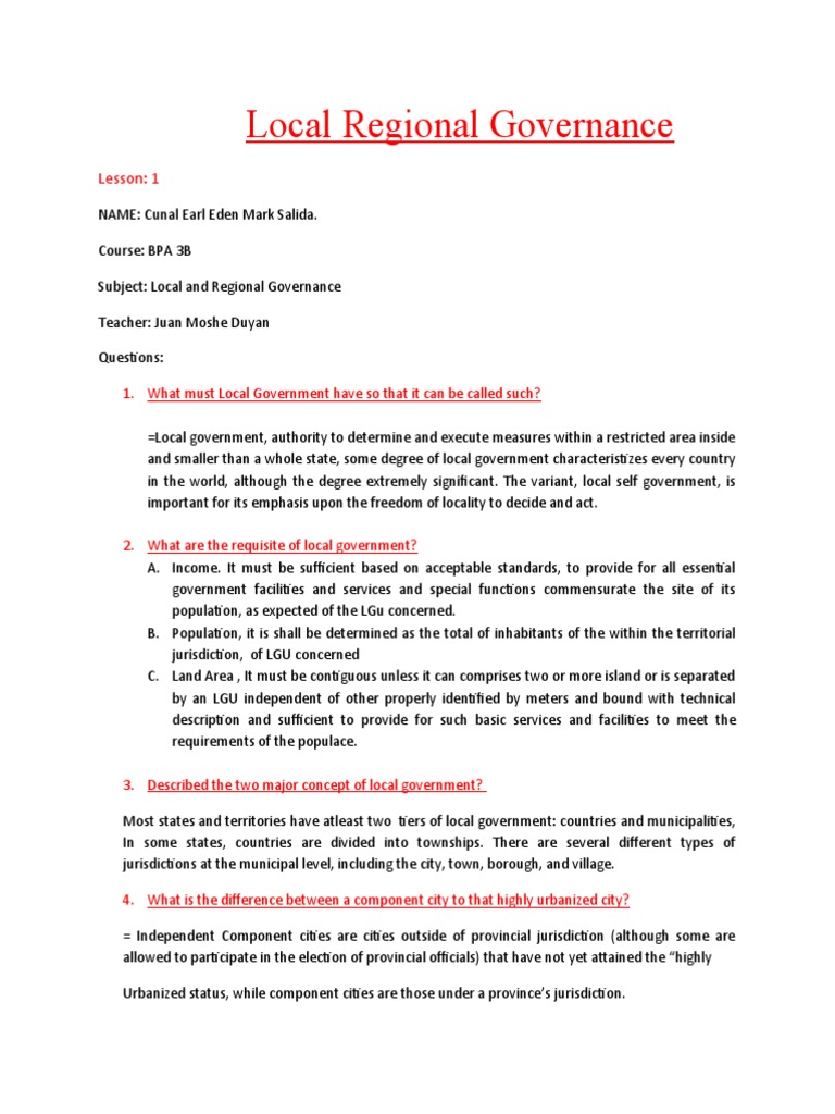 Local Governance Essentials in the Philippines | PDF