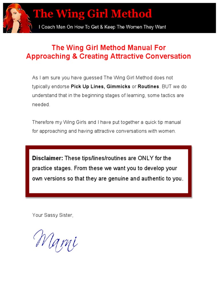 The-Wing-Girl-Method-Manual-For-Attractive Conversations PDF | PDF ...
