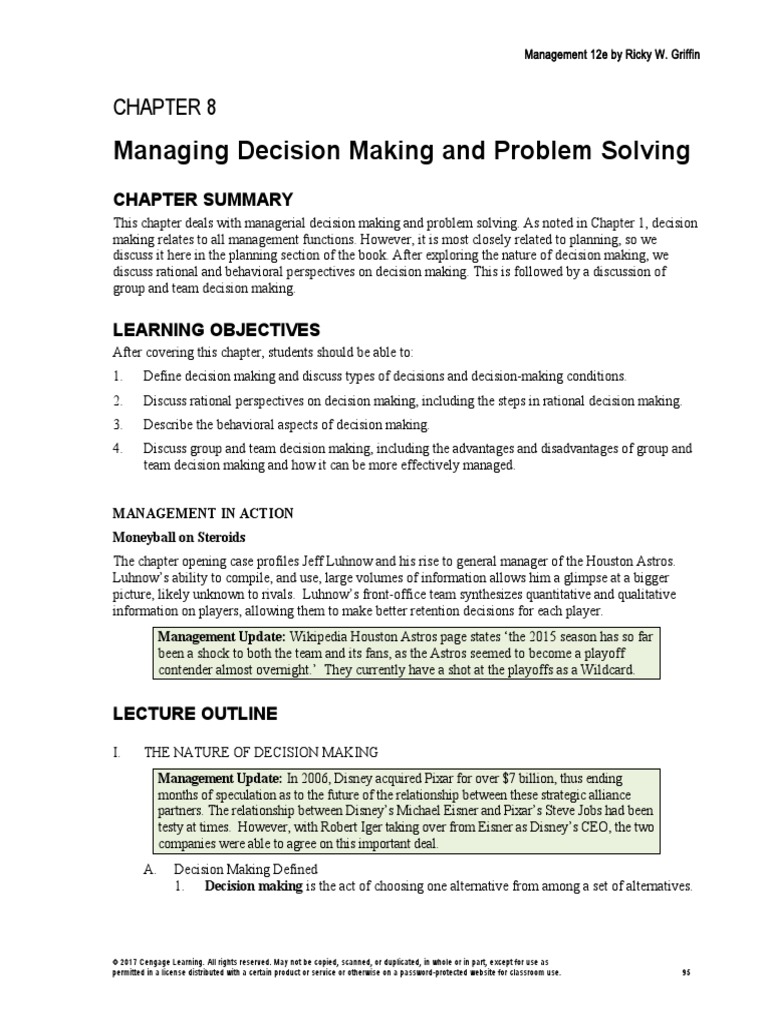 Griffin Mgmt12e IM Ch06 | PDF | Black Berry Limited | Group Decision Making